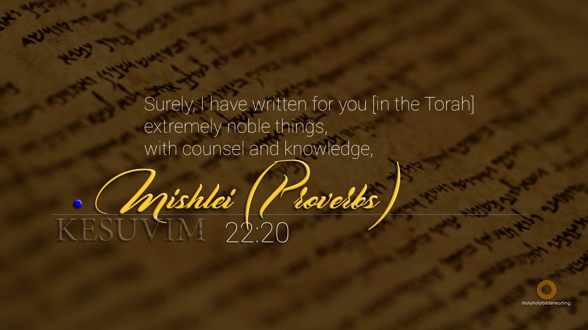 Proverbs Daily Holy Bible Reading