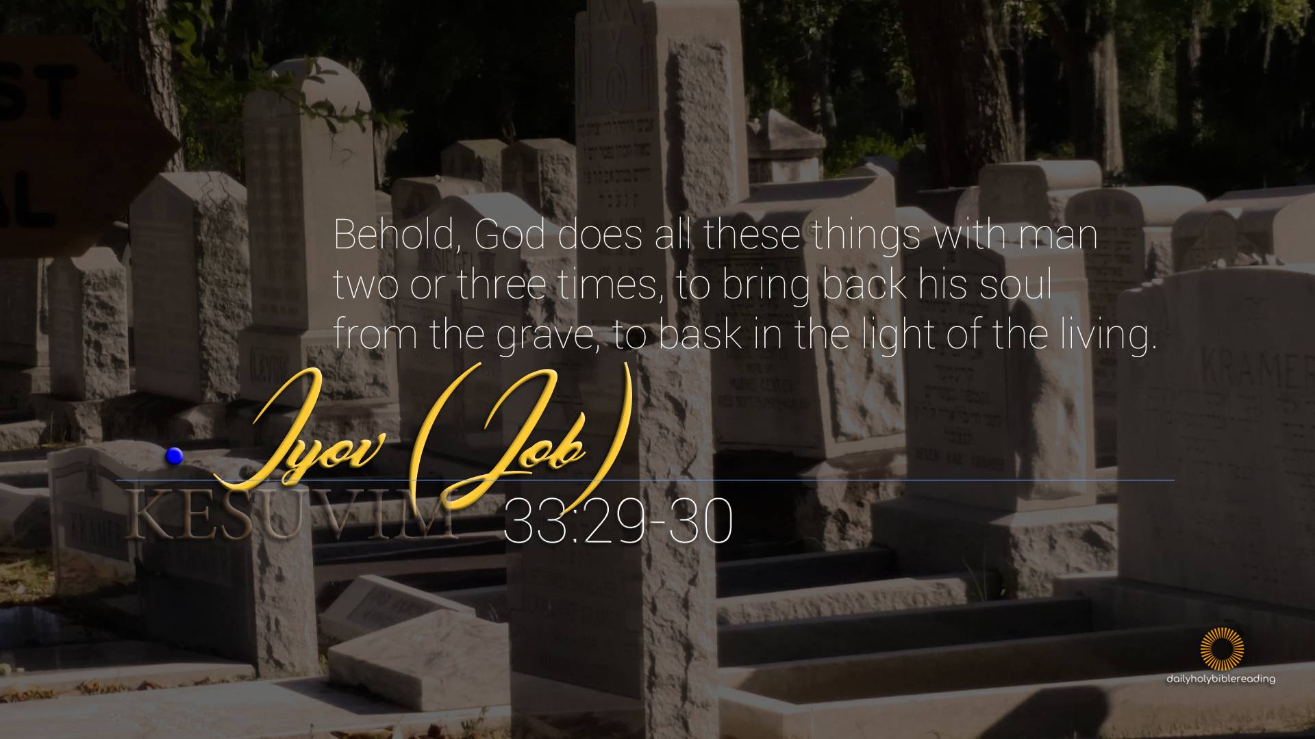 Iyov 33.29-30 | This Is TRUTH