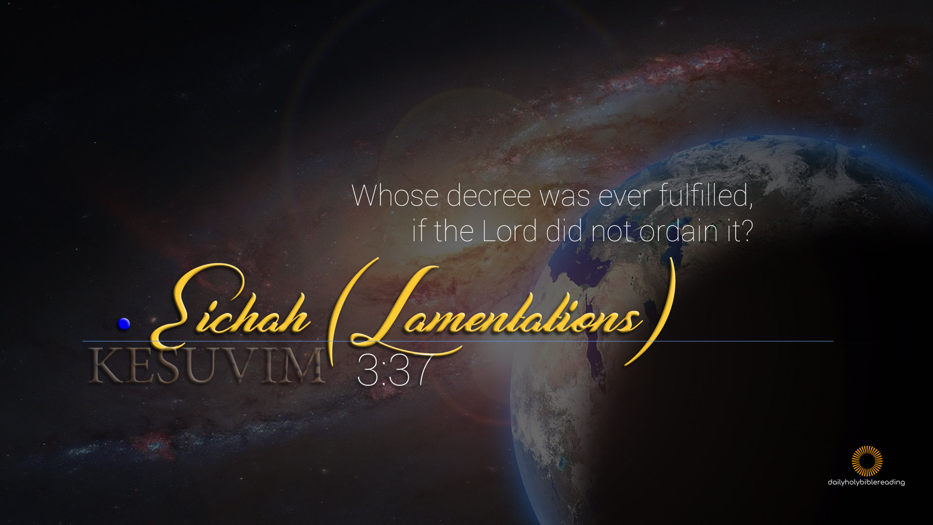 Lamentations | Daily Holy Bible Reading