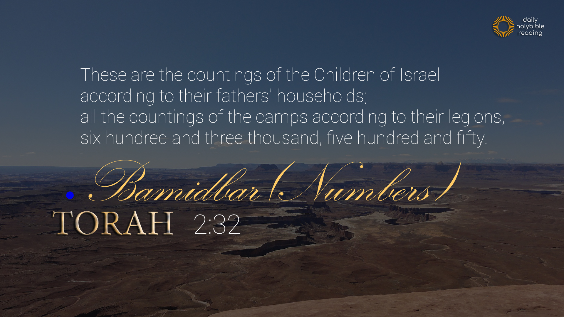 NUMBERS Chapter 2 | Daily Holy Bible Reading