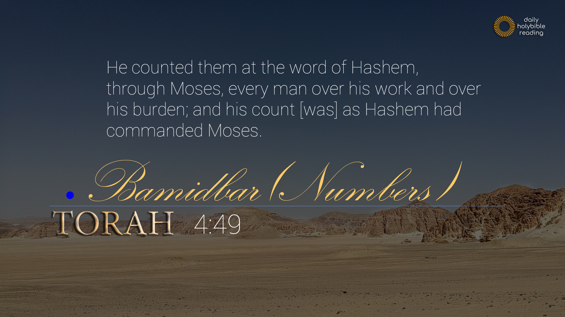 NUMBERS Chapter 8 | Daily Holy Bible Reading