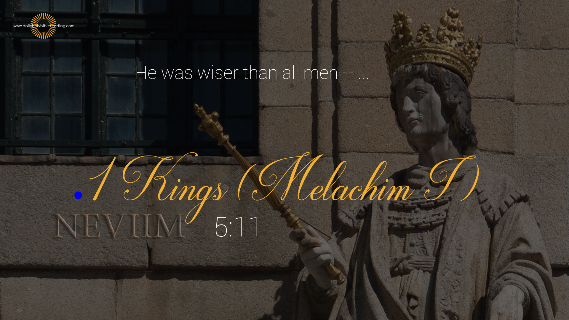 I Kings Chapter 5 | Daily Holy Bible Reading