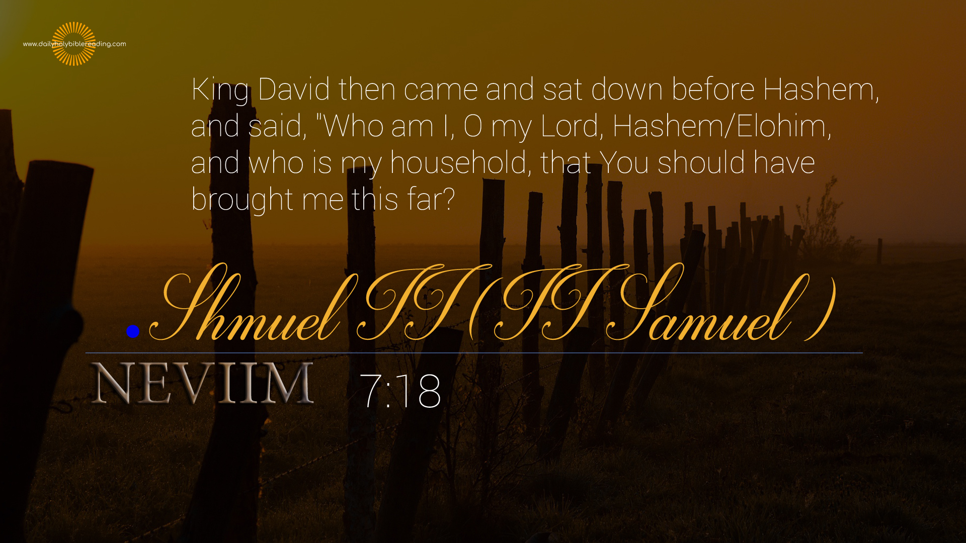 II SAMUEL Chapter 7 | Daily Holy Bible Reading