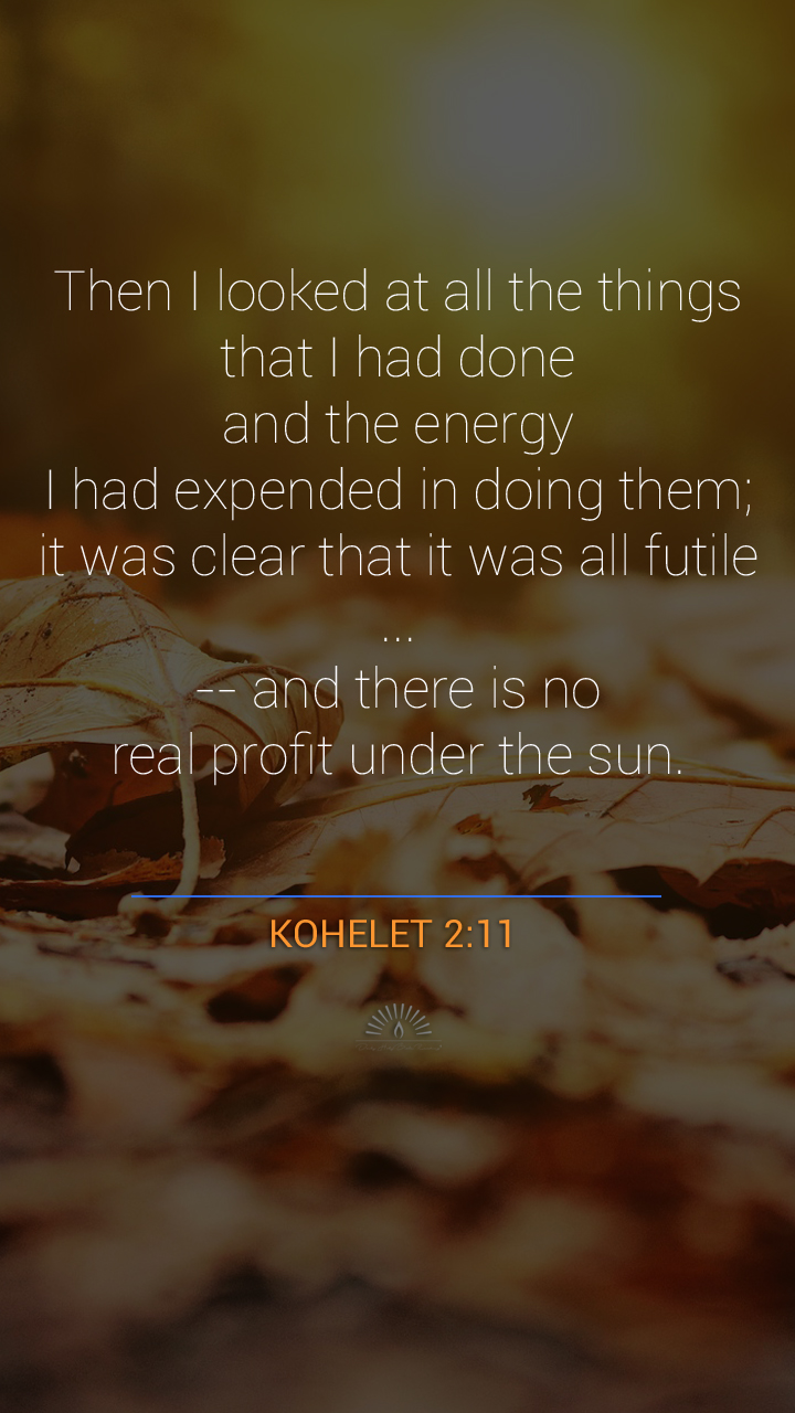 Ecclesiastes Chapter 2 | Ecclesiastes Takes On Realization | One ...