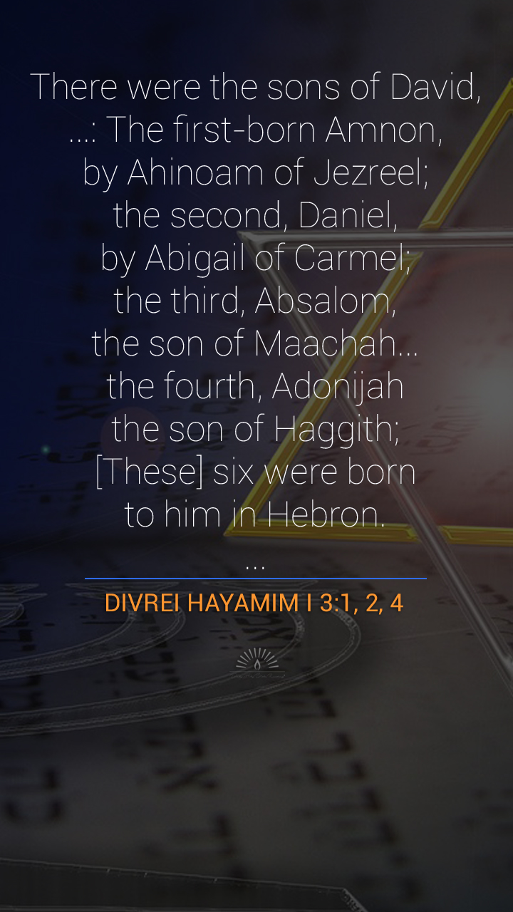 I Chronicles Chapter 3 | Daily Holy Bible Reading