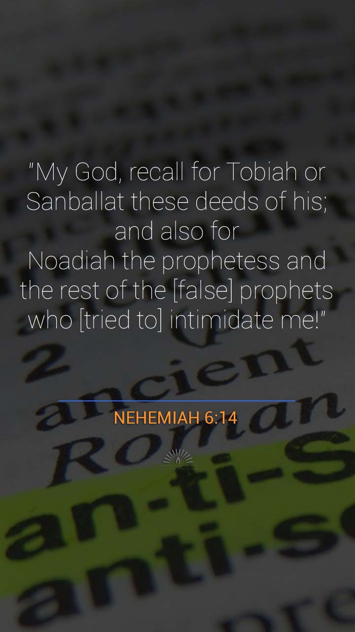 Nehemiah Chapter 6 | Daily Holy Bible Reading